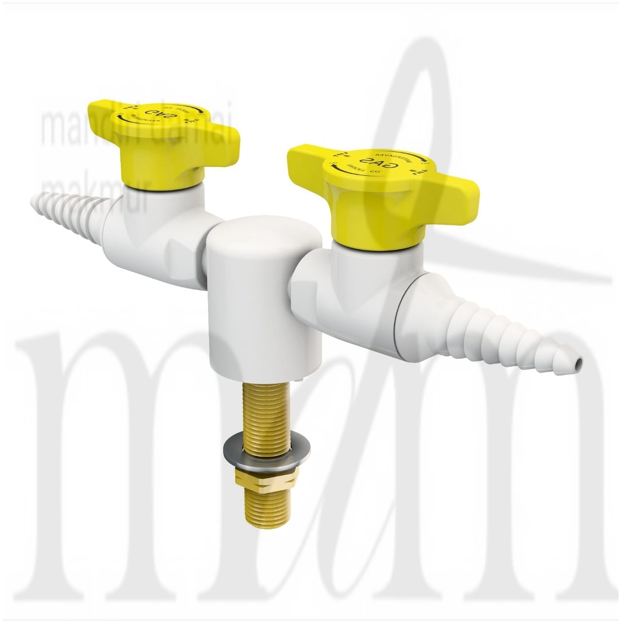 KERAN KRAN GAS LABORATORIUM / FAUCET TWO WAY MODEL L | mandiri-makmur.com