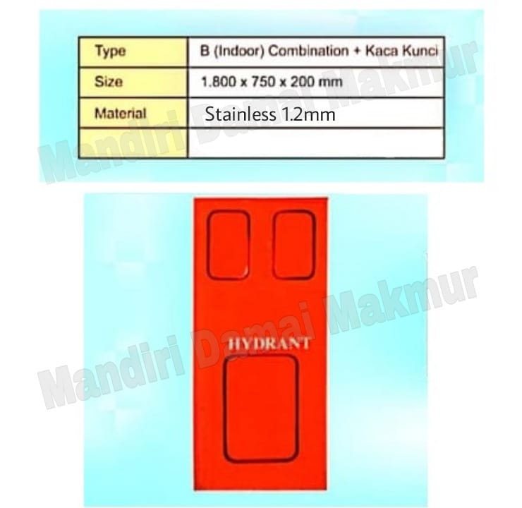 Fire Hydrant Box Type B Indoor Combination Kaca Stainless 1.2mm Size ...