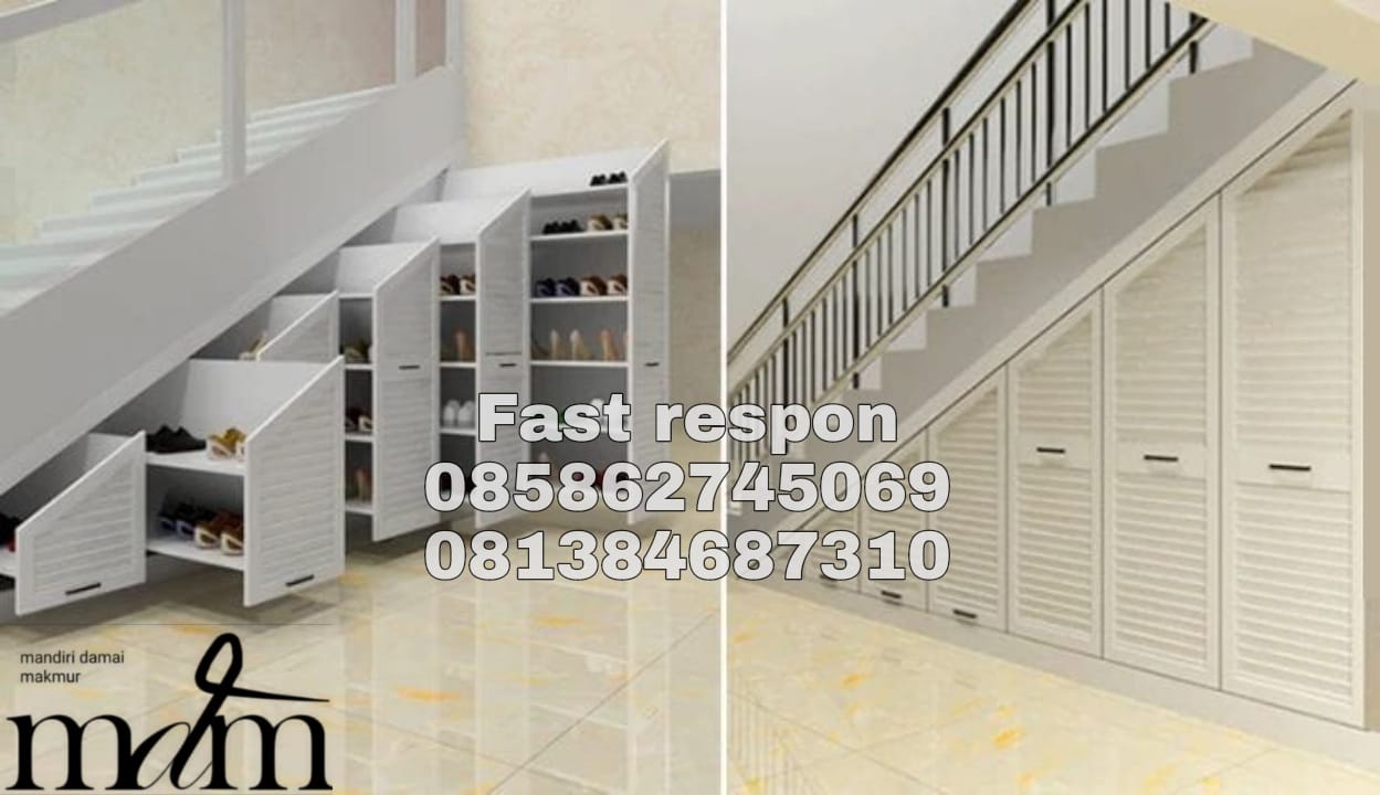 Cabinet Bawah Tangga Multiplex 15mm lapis Full HPL | mandiri-makmur.com