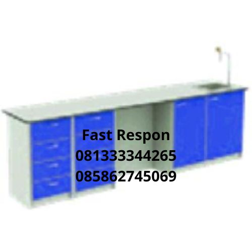 Meja Lab Wall Bench 300 Keramik + Saluran Air | mandiri-makmur.com