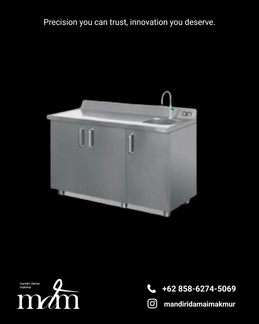 Meja Stainless Steel 304 120 SUS 304 Meja Lab | mandiri-makmur.com