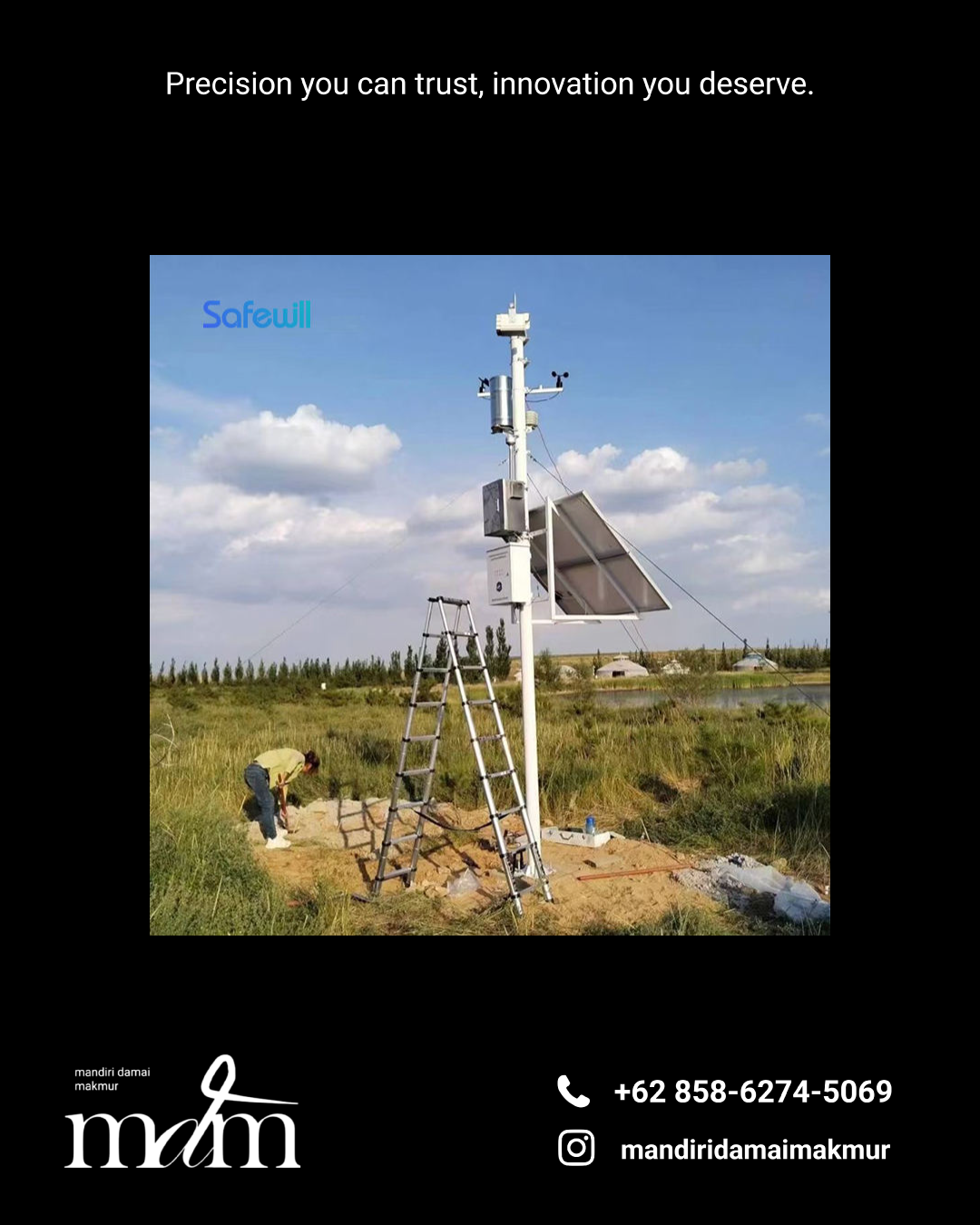 Weather Station Long Distance 6 in 1 4G Outdoor Digital Wind Meter ...