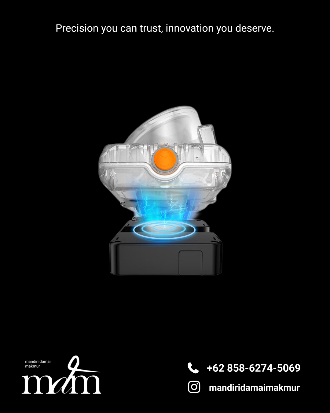 KL6LMA Cordless Miner Head Lamp Wireless Charging LED Mining Lighting ...